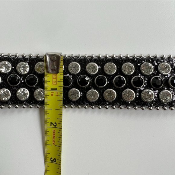 Accessories | Y2k 200s Style Rhinestone Crystal Grunge Black Punk Belt ...